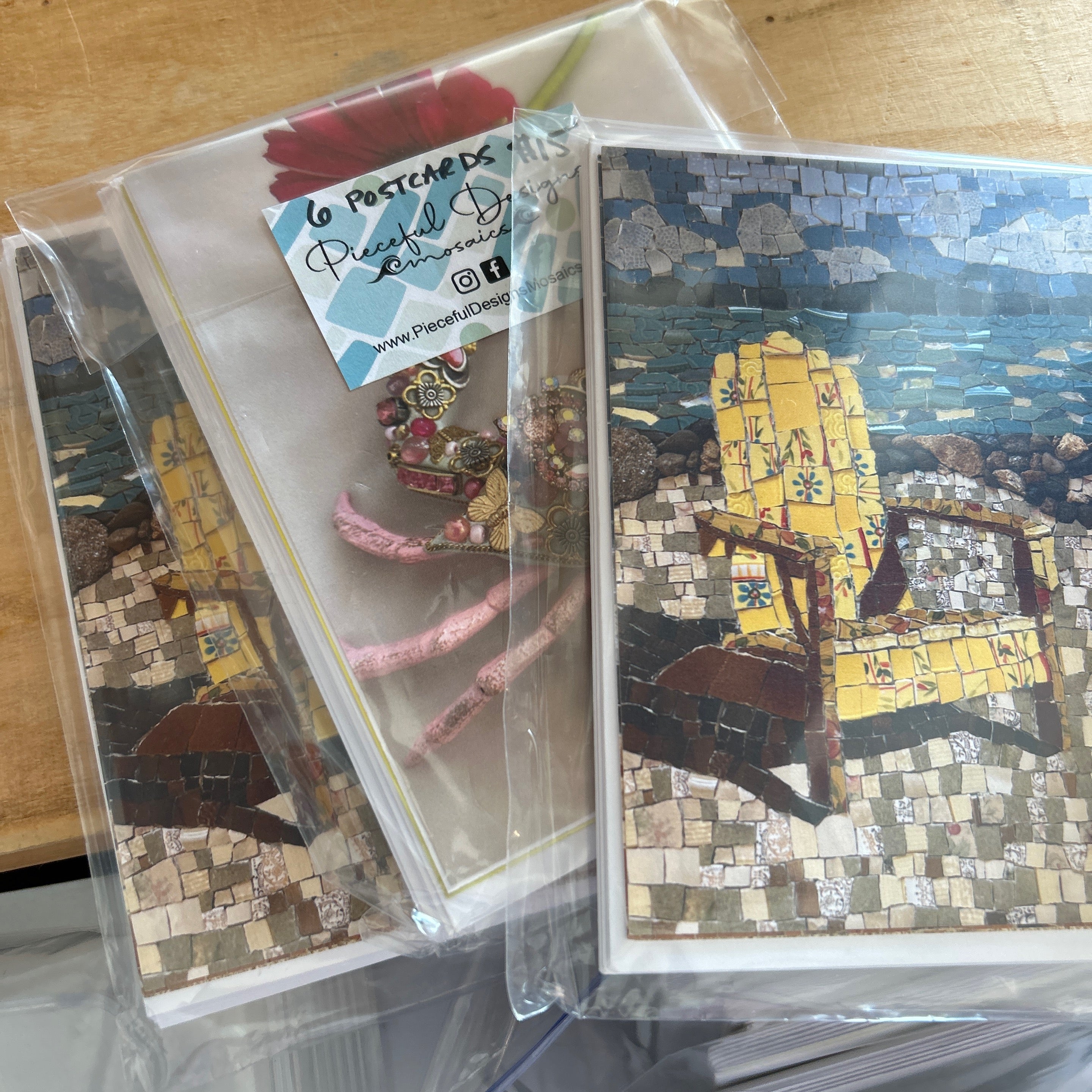 6 postcard pack | Pieceful Designs Mosaics