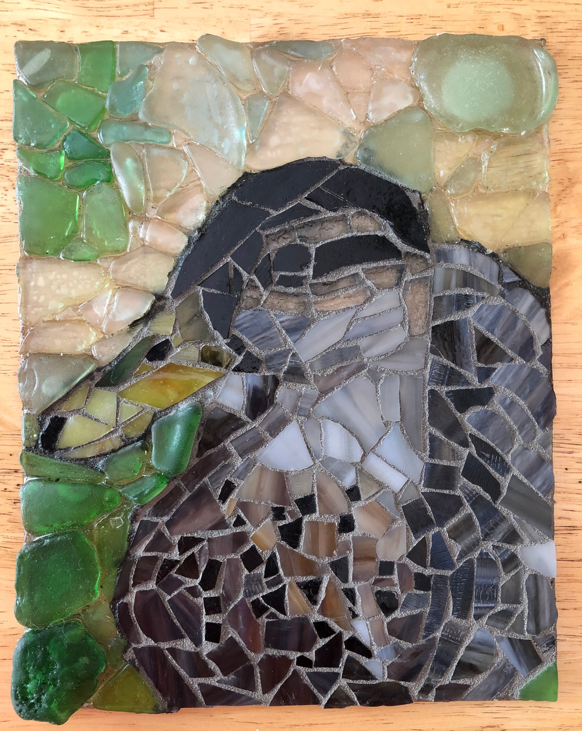 Custom Pet Stained Glass Mosaic 8" x 10" | Pieceful Designs Mosaics